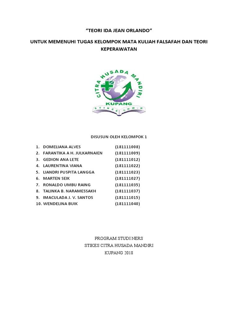 Teori Ida Jean Orlando Kel 1 Pdf