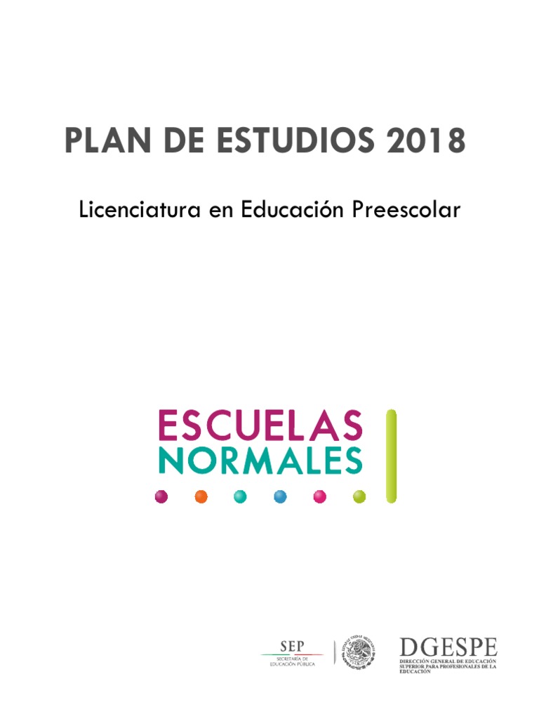 Plan de Estudios 2018 LEPREE | PDF | Plan de estudios | Aprendizaje