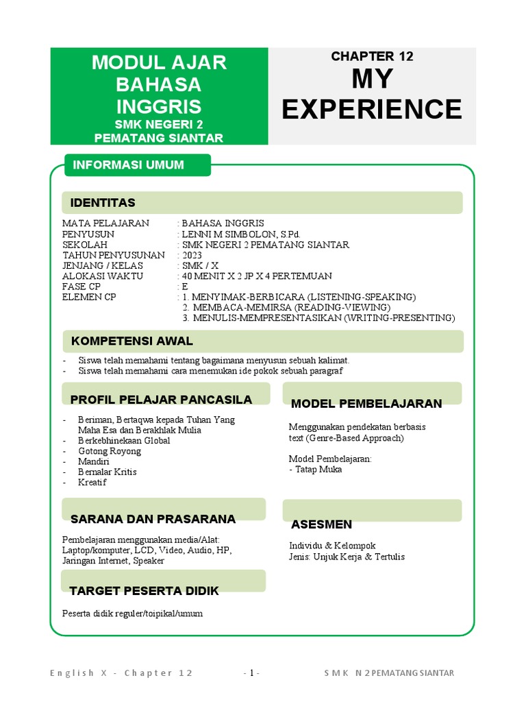 MODUL 12 Recount Text | PDF