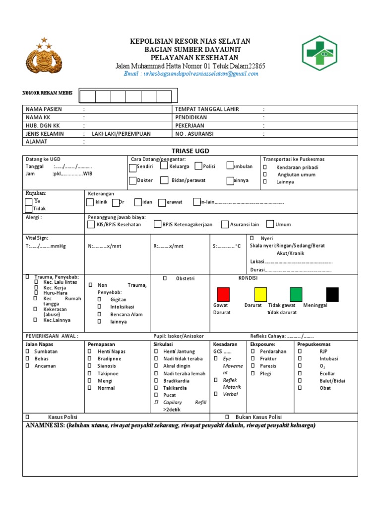 Rekam Medis Unit Gawat Darurat | PDF