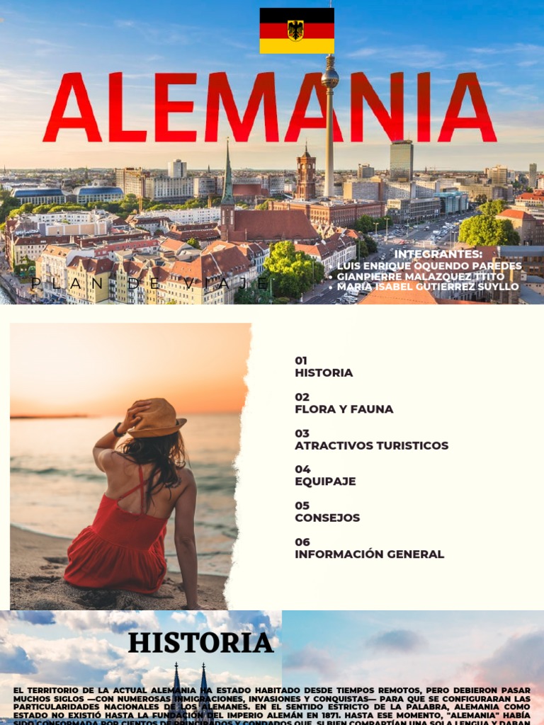 Presentación planificación guía informativa de viaje con bonitas ...