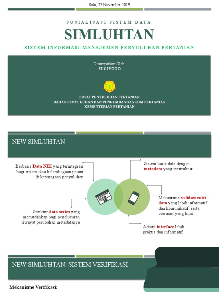 Sistem Data SIMLUHTAN Pertanian 2024 | PDF