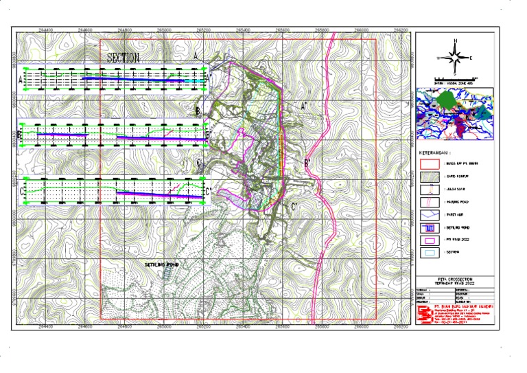 2a.peta Crossection Progres Penambangan Terhadap RKAB | PDF