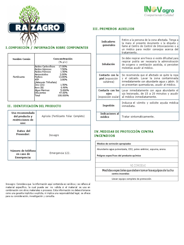 Raizagro HDS | PDF | Toxicidad | Agua