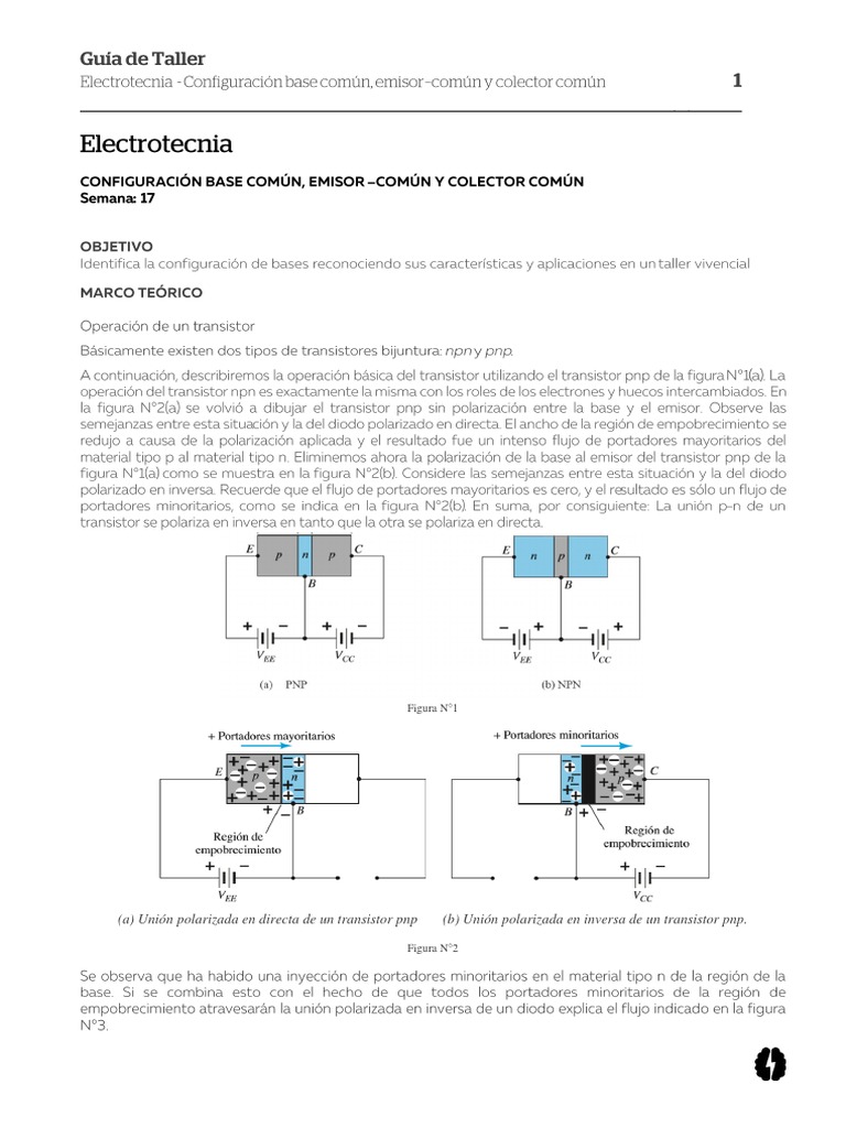S17 - Configuración Base Común, Emisor - Común y Colector Común | PDF