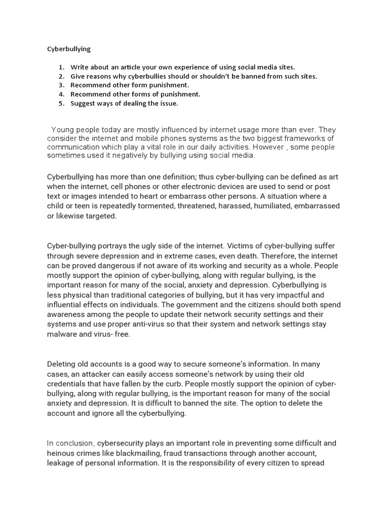 Cyberbullying | PDF | Cyberbullying | Computer Security