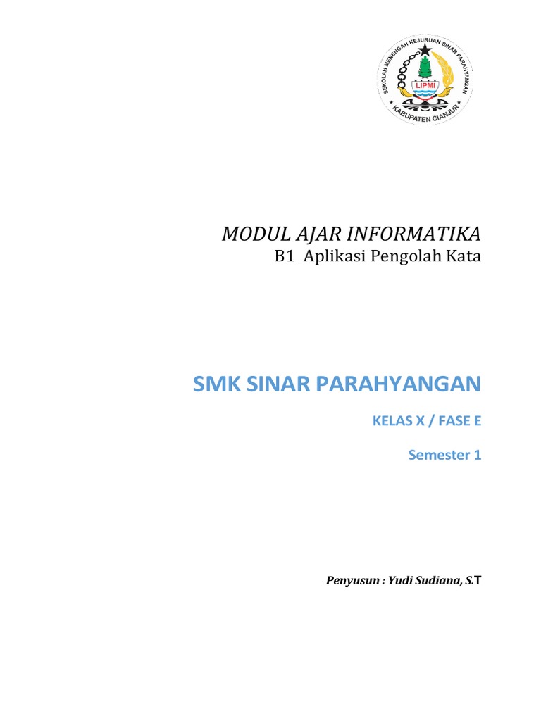 Modul Ajar Informatika B1 | PDF