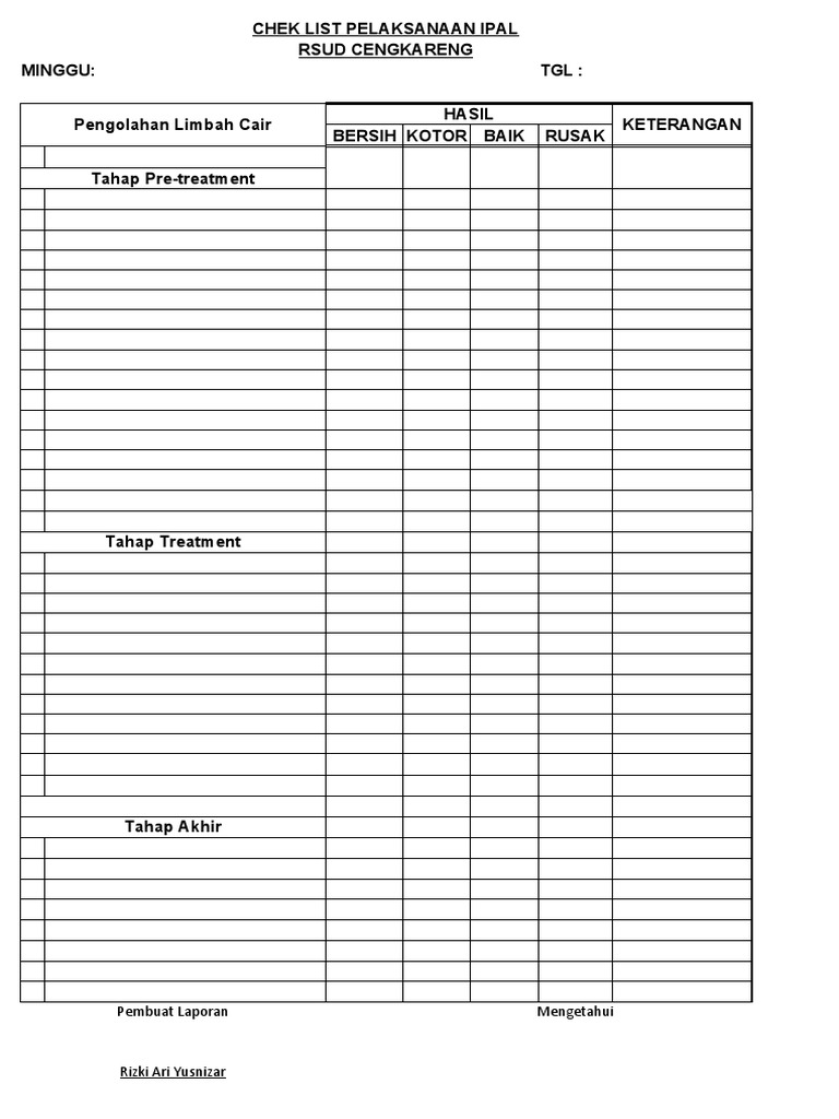 Checklist IPAL | PDF