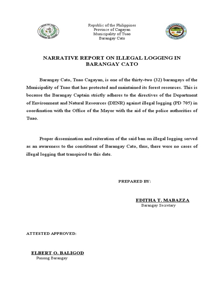 Illegal Logging & Safety Measures in Cato | PDF | Emergency Management