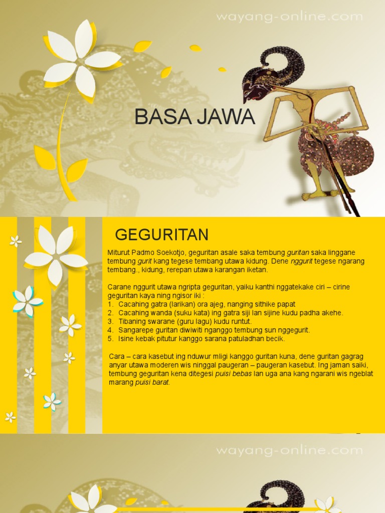 Basa Jawa New - PPTX (Autosaved) | PDF