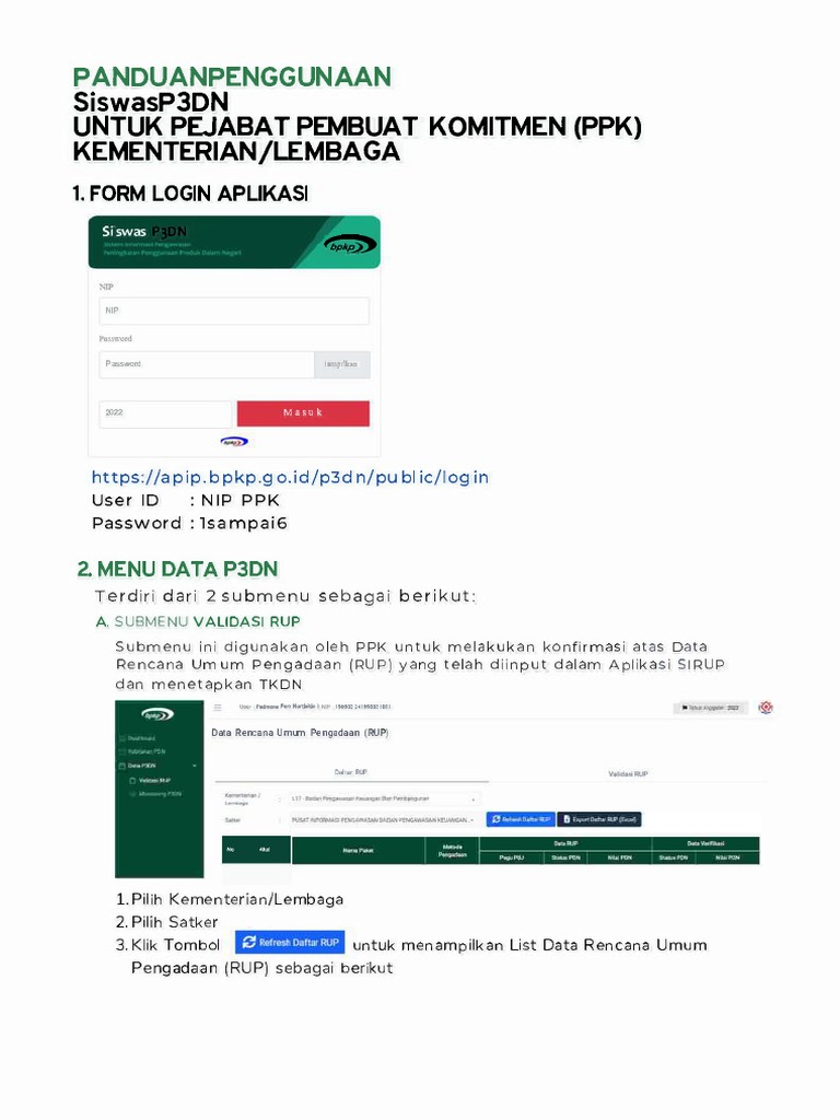 Panduan Penggunaan Aplikasi P3DN | PDF