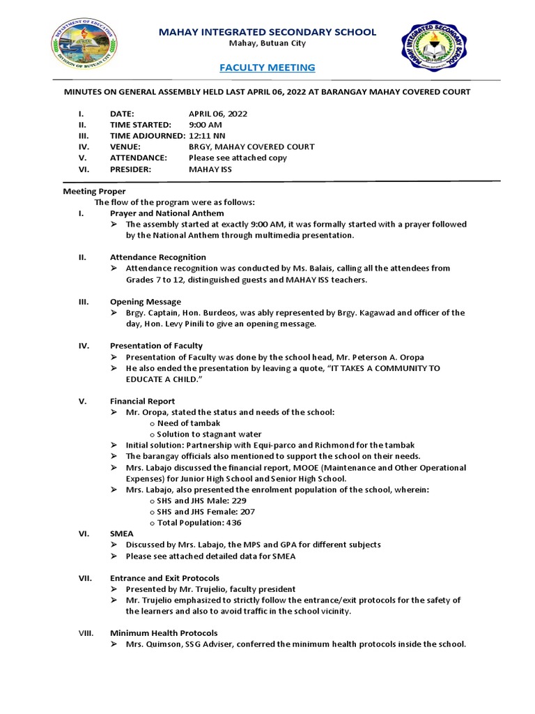 FACULTY MEETING GEN ASSEMBLY April 6 Merged | PDF