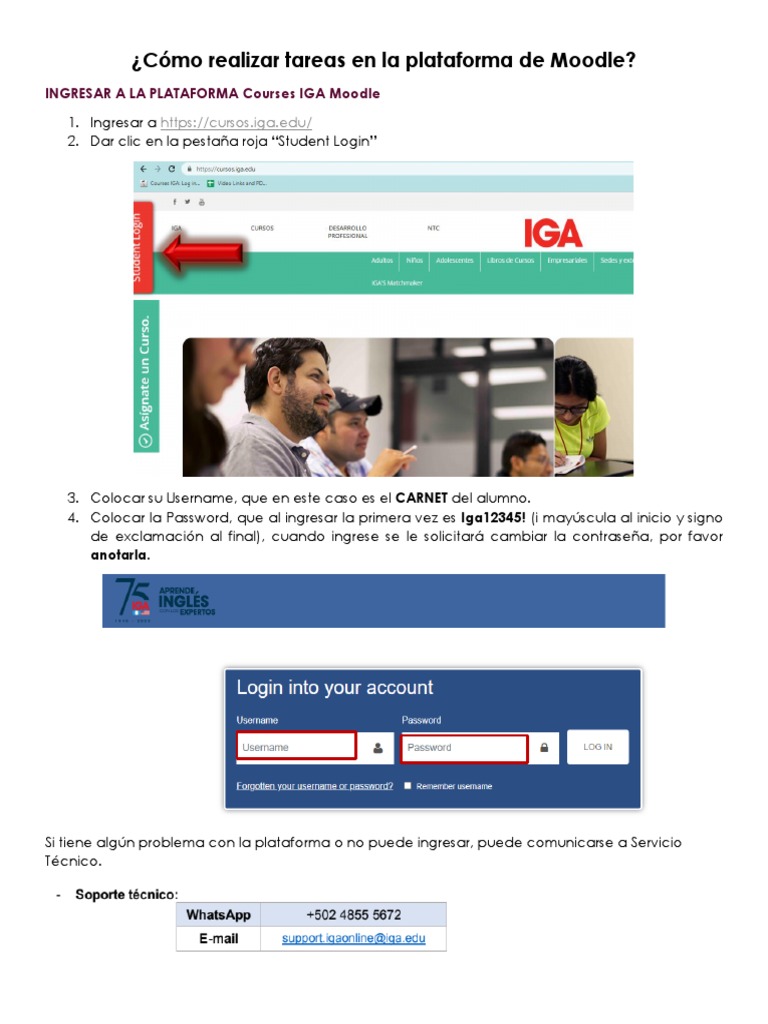 Guía para Tareas en Moodle IGA | PDF | Moodle
