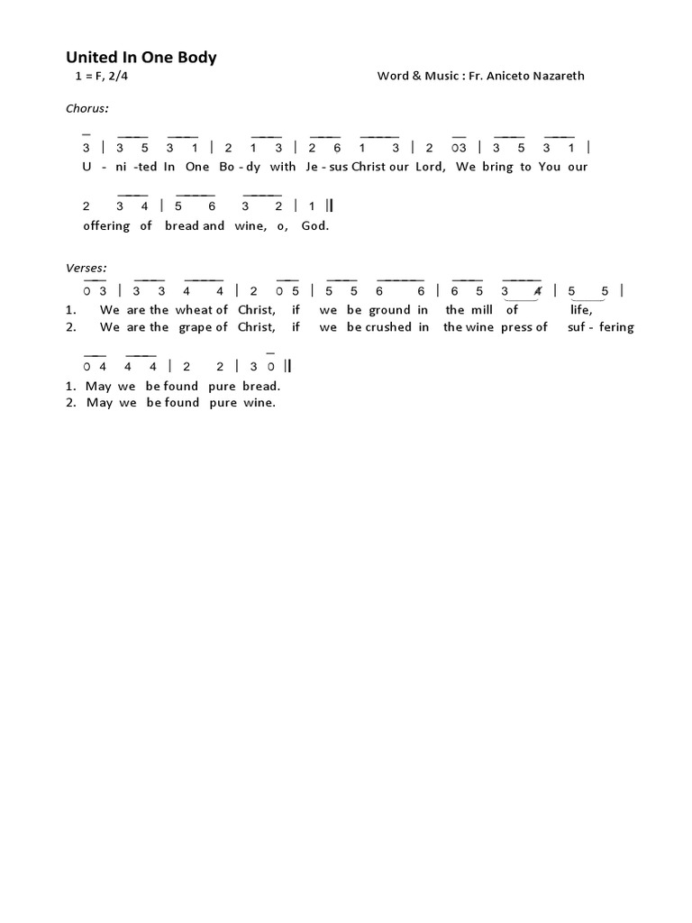 United in One Body | PDF