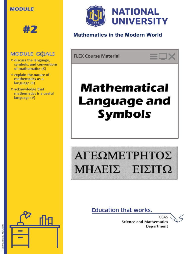 CM 2 MMW Chapter 2 Mathematics As A Language and Symbols | PDF ...