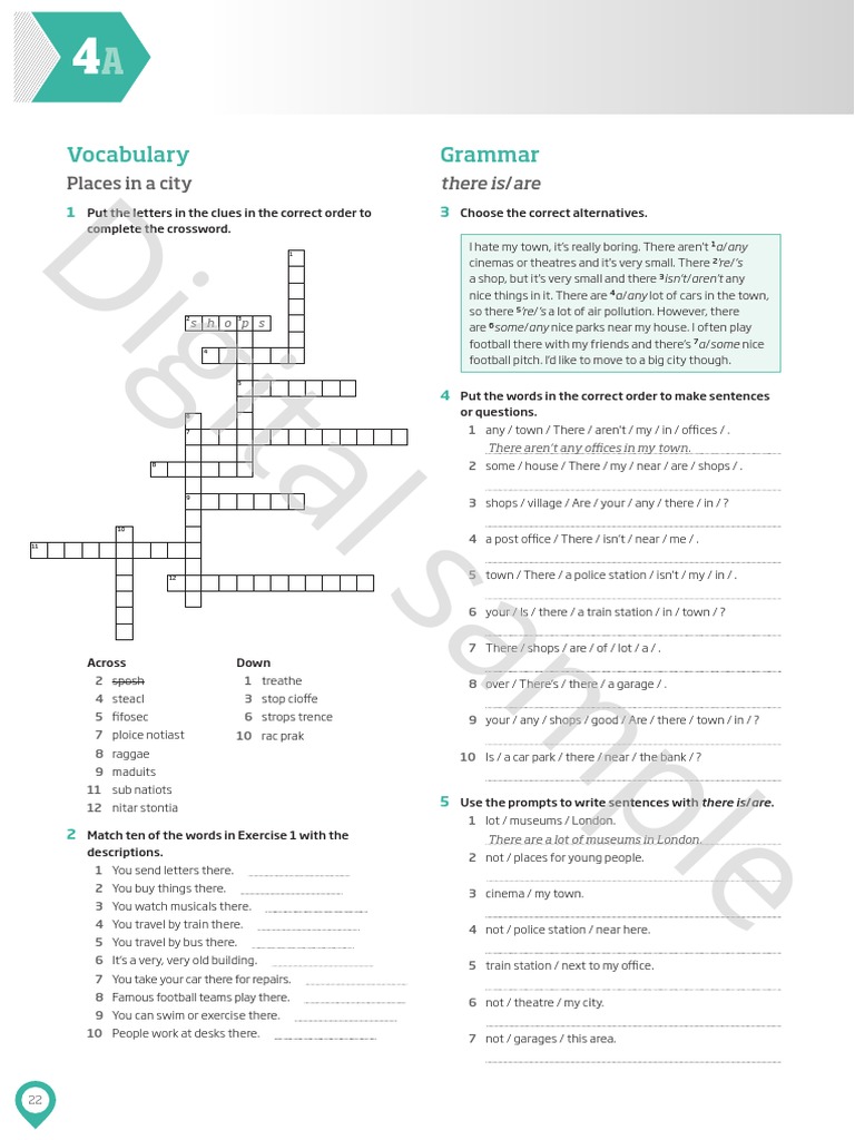 Digital Sample: Vocabulary Grammar | PDF | Verb | Adjective