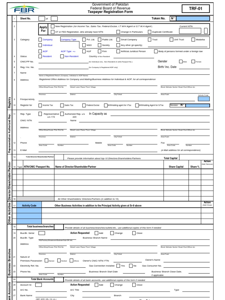 NTN form | Legal Personality | Taxes