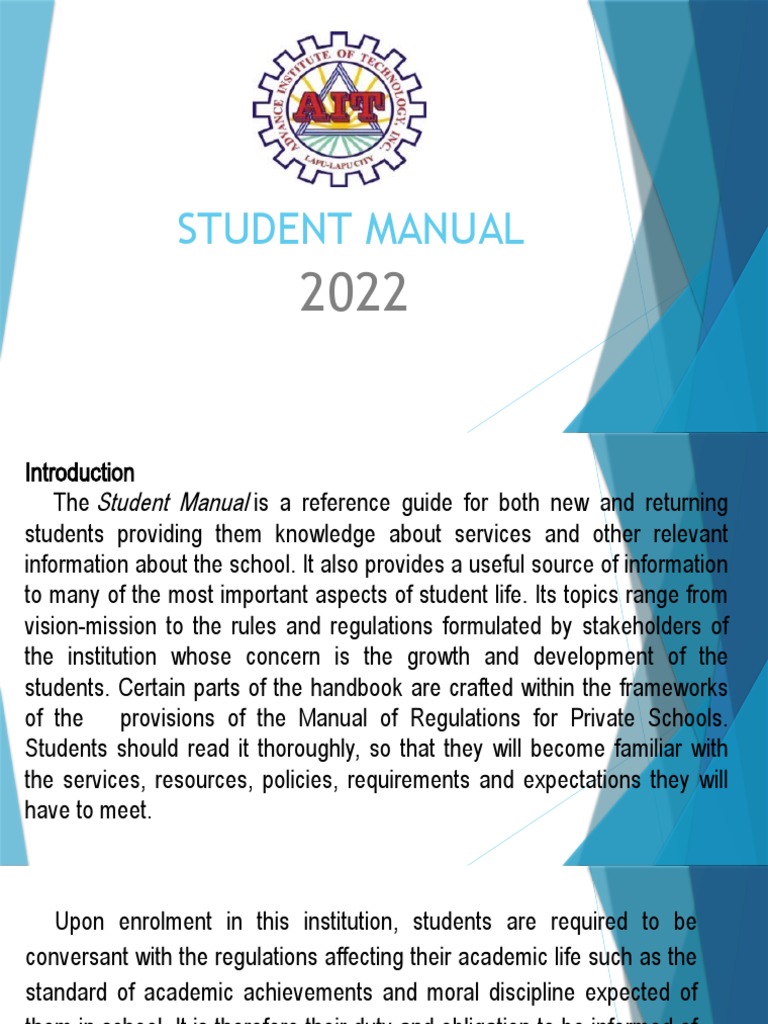Student Manual 2022 1 | PDF