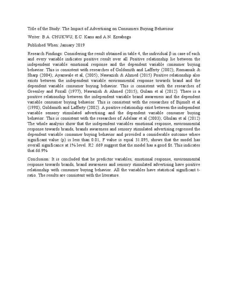 Rrs Foreign Literature | PDF | Advertising | Statistics