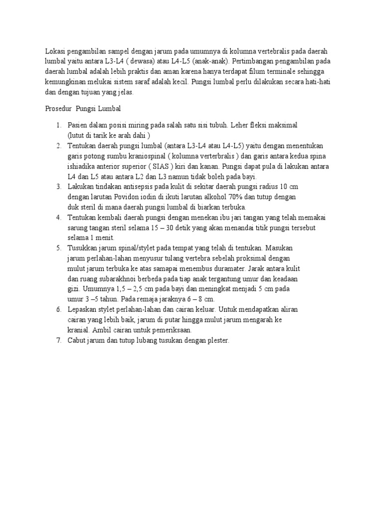 Cara Pengambilan Sampel LCS | PDF