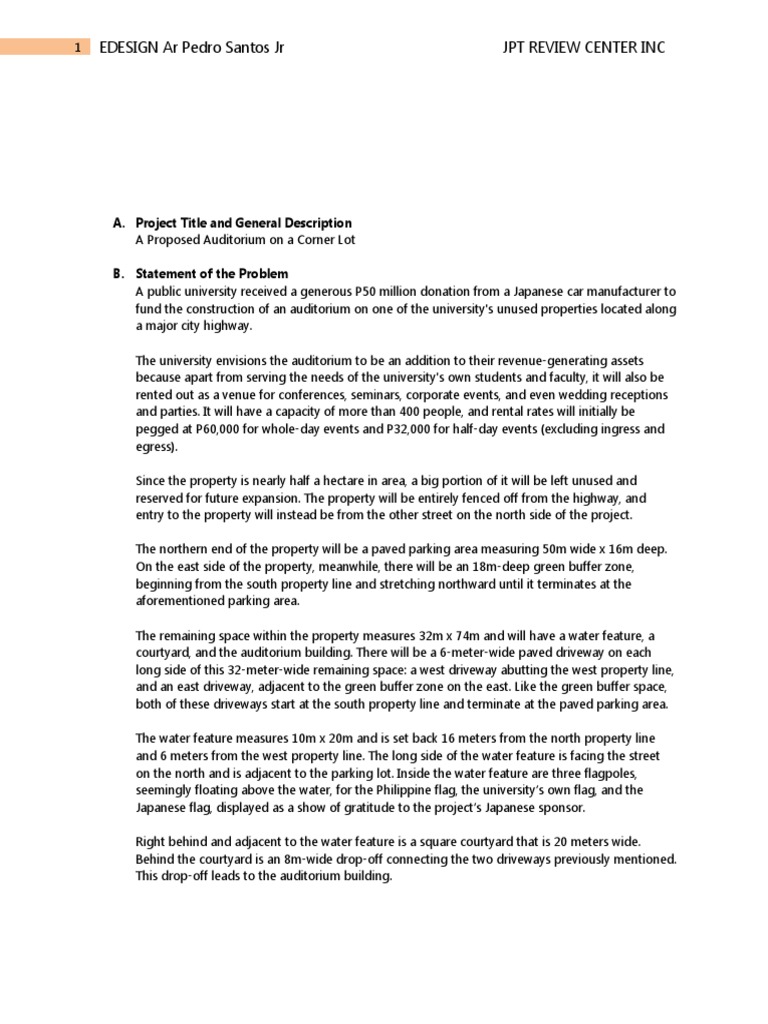 Edesign Pedro Auditorium | PDF