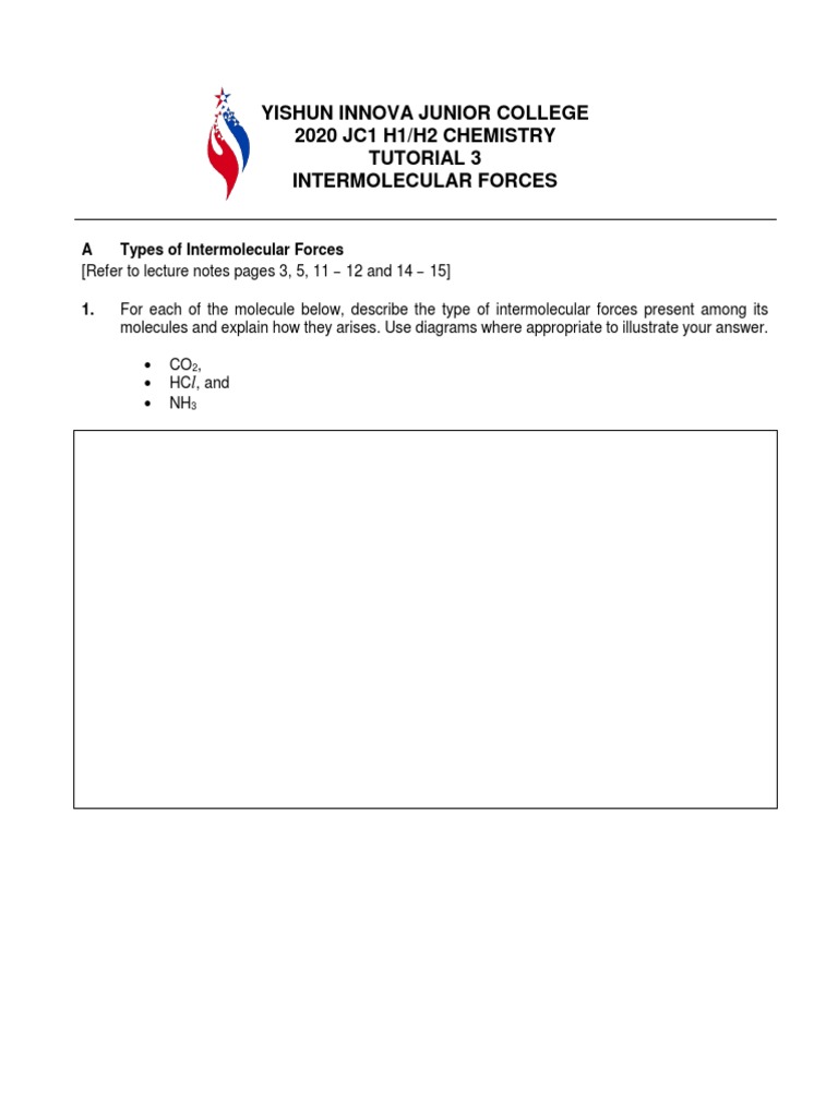 4 Intermolecular Forces (S) | PDF | Intermolecular Force | Chemical ...
