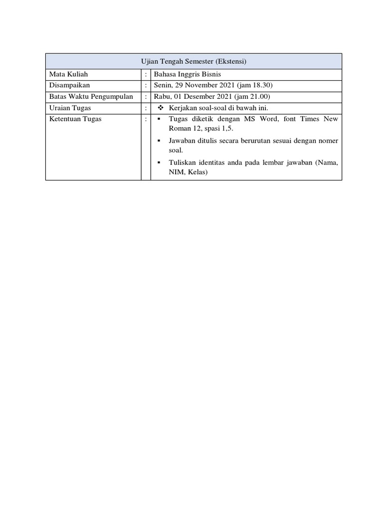 UTS - Eks Ganjil 2021-2022 - EB | PDF