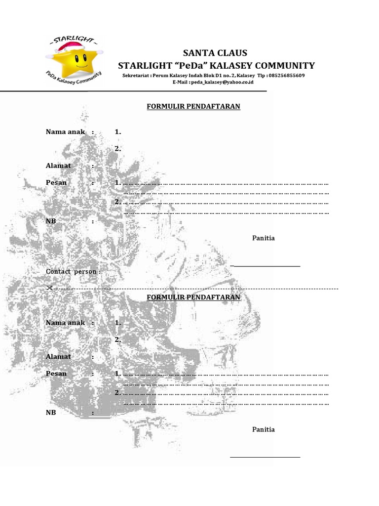 Pesanta Registration Form | PDF