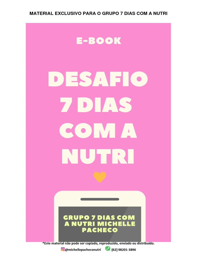 E-Book 7 Dias Com A Nutri | PDF | Queijo | Chocolate