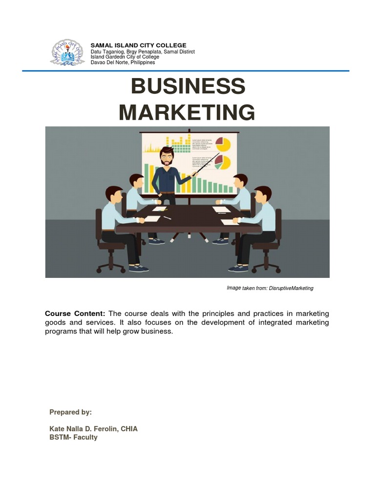 Prelim Module For Business Marketing | PDF | Marketing | Sales