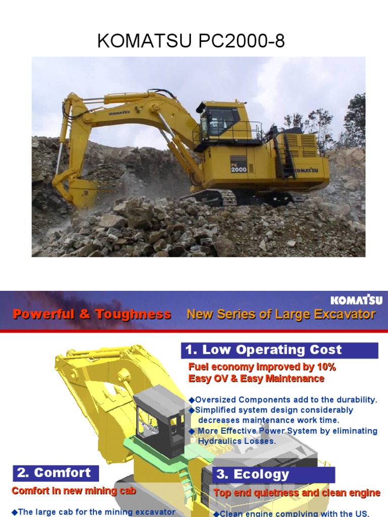 Komatsu PC2000-8 Excavator Overview | PDF | Pump | Engines