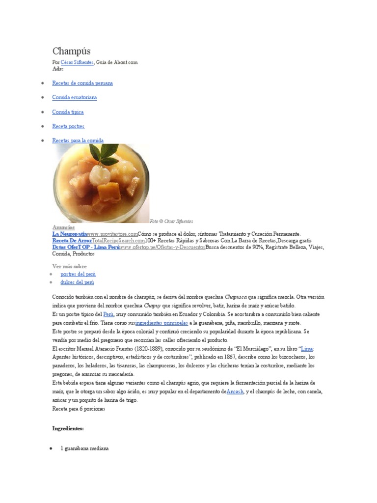 Champús | PDF | Postres | Alimentos