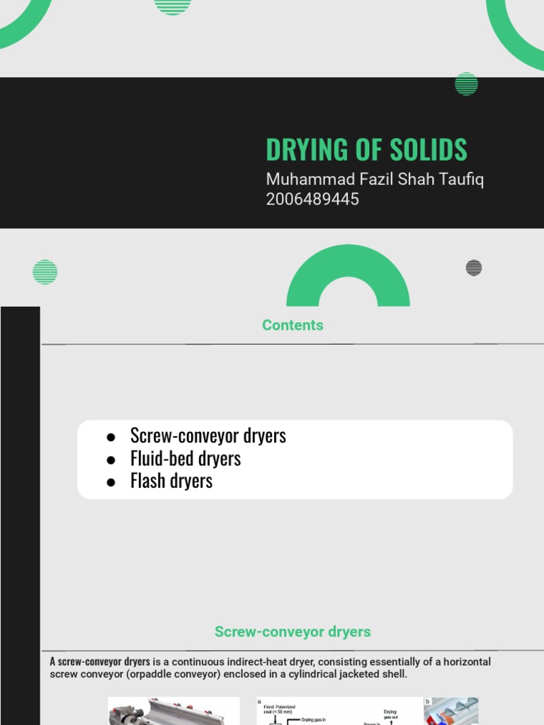 Drying of Solids | PDF | Clothes Dryer | Heat Transfer