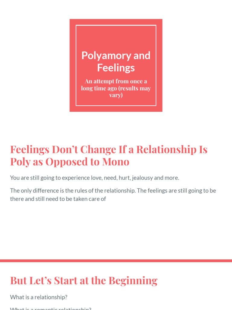 Polyamory and Feelings | Download Free PDF | Romance (Love) | Love
