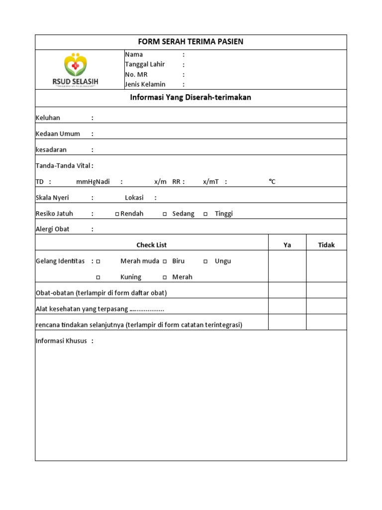 Form Serah Terima | PDF