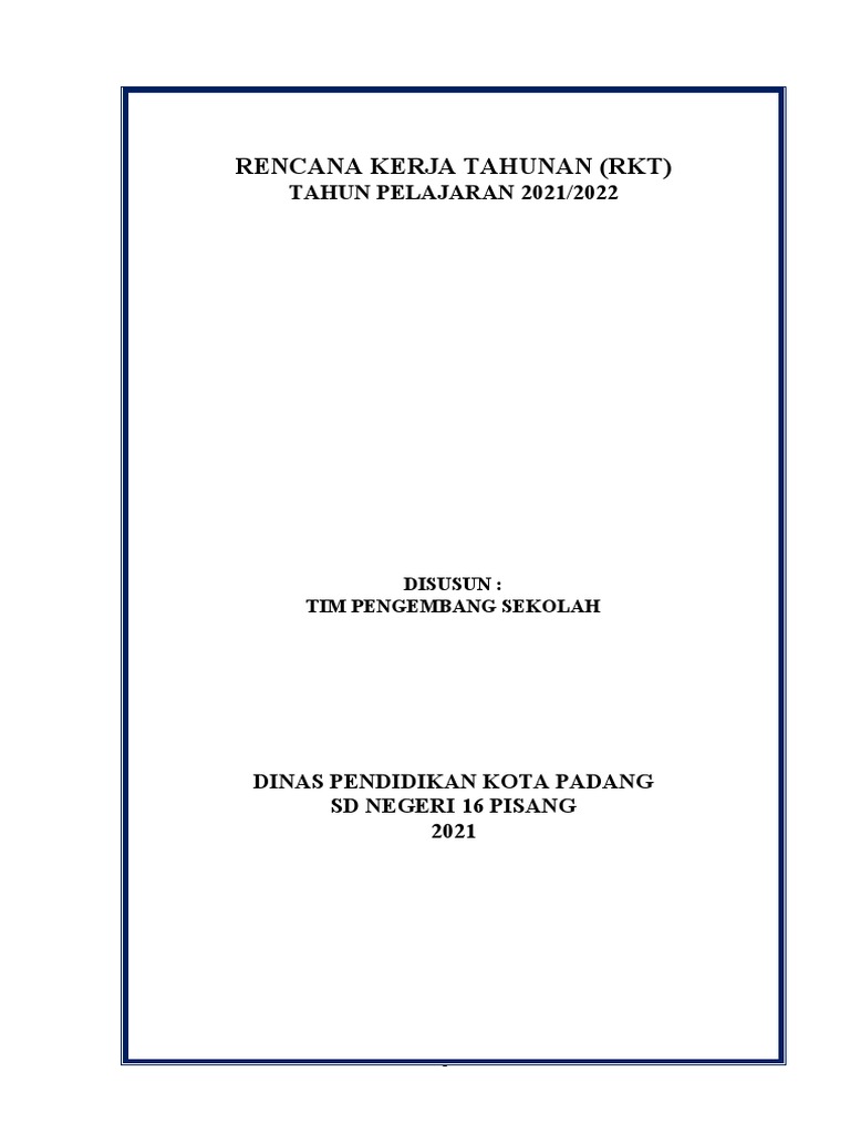 RKT SD Negeri 23 Marapalam 2021/2022 | PDF