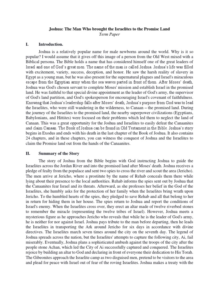 Caballo CHS1Q Term Paper | PDF | Israelites | Moses