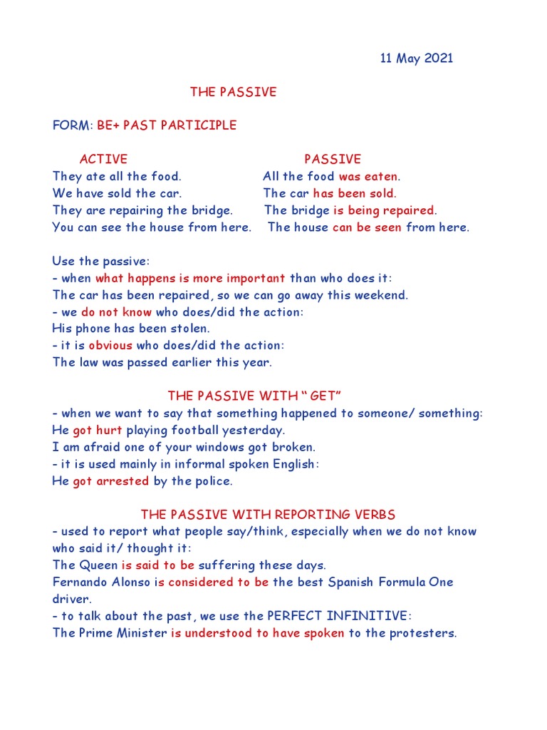 Fce The Passive | PDF