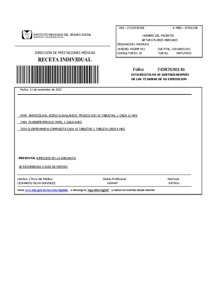 Receta Imss | PDF
