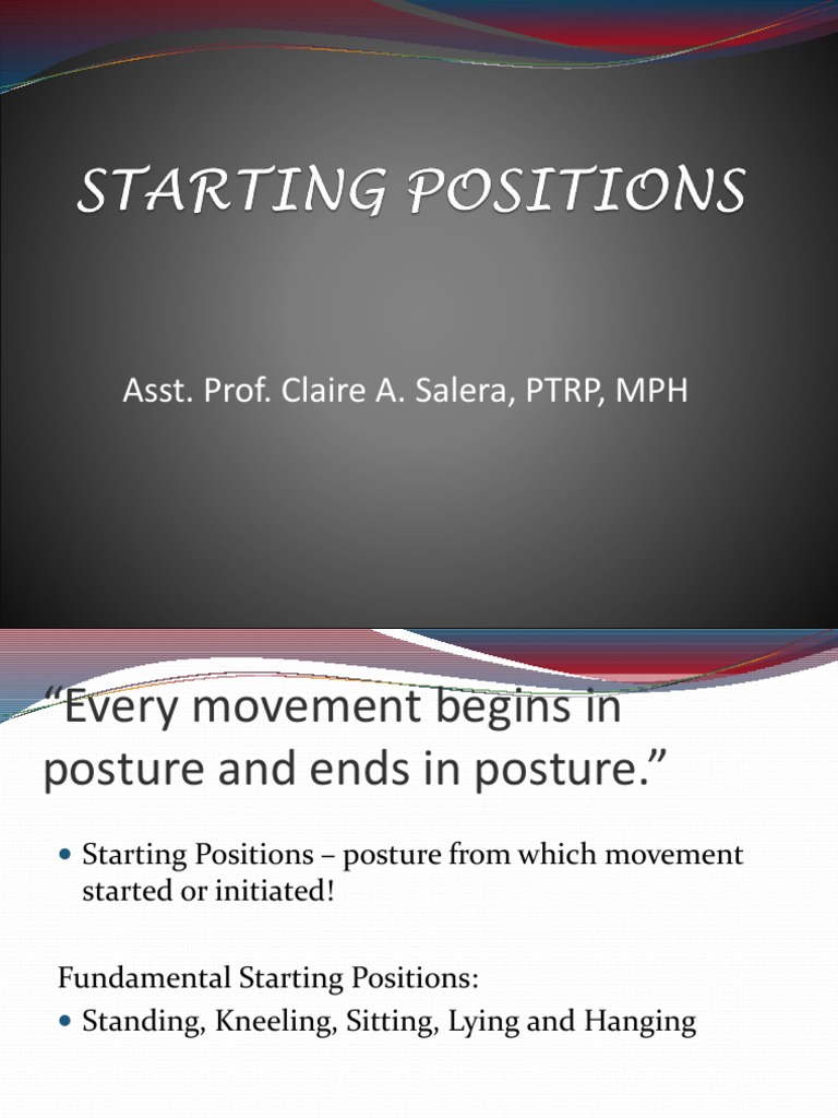 Fundamental Starting Positions in Movement | PDF | Anatomical Terms Of ...