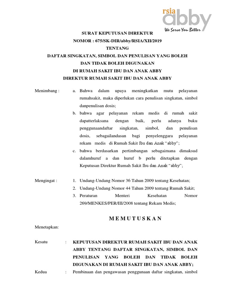 SK Kode, Singkatan, Simbol Yang Boleh Dan Tidak Boleh Digunakan | PDF