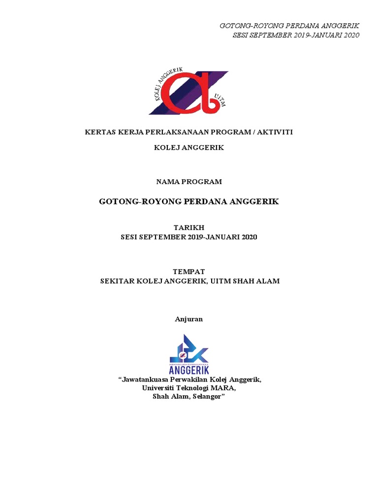 Gotong-Royong Kolej Anggerik | PDF