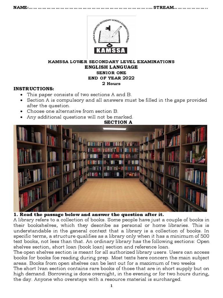 Eng S1 | PDF | Libraries | Books