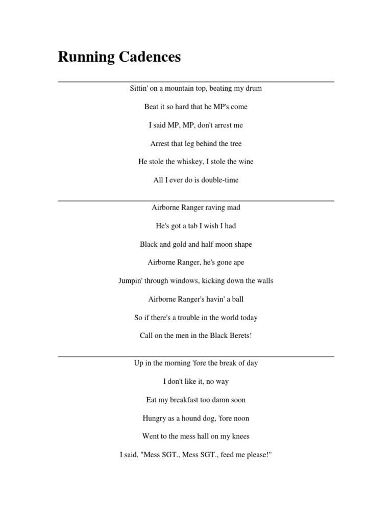 Run Cadences | PDF | Scuba Diving