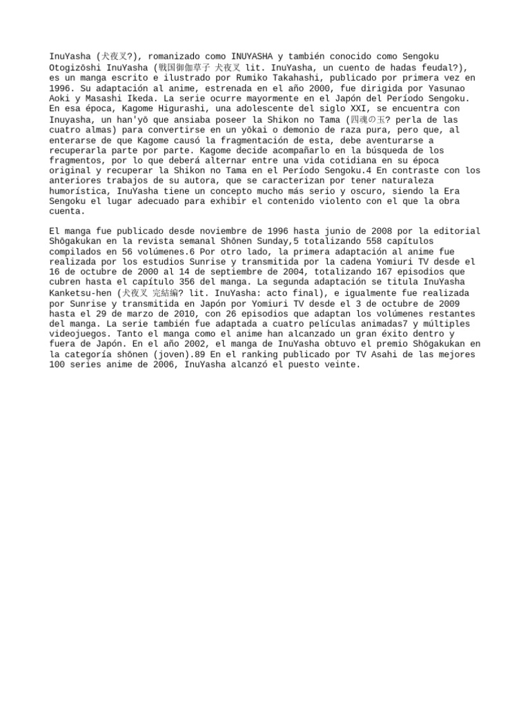 Inuyasha | PDF
