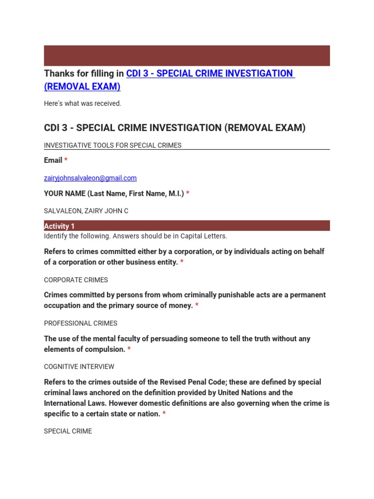Investigative Tools and Techniques for Special Crime Investigations ...