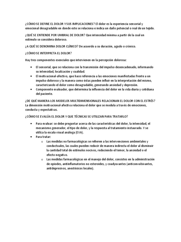 Cómo Se Define El Dolor y Sus Implicaciones | PDF | Dolor | Las emociones