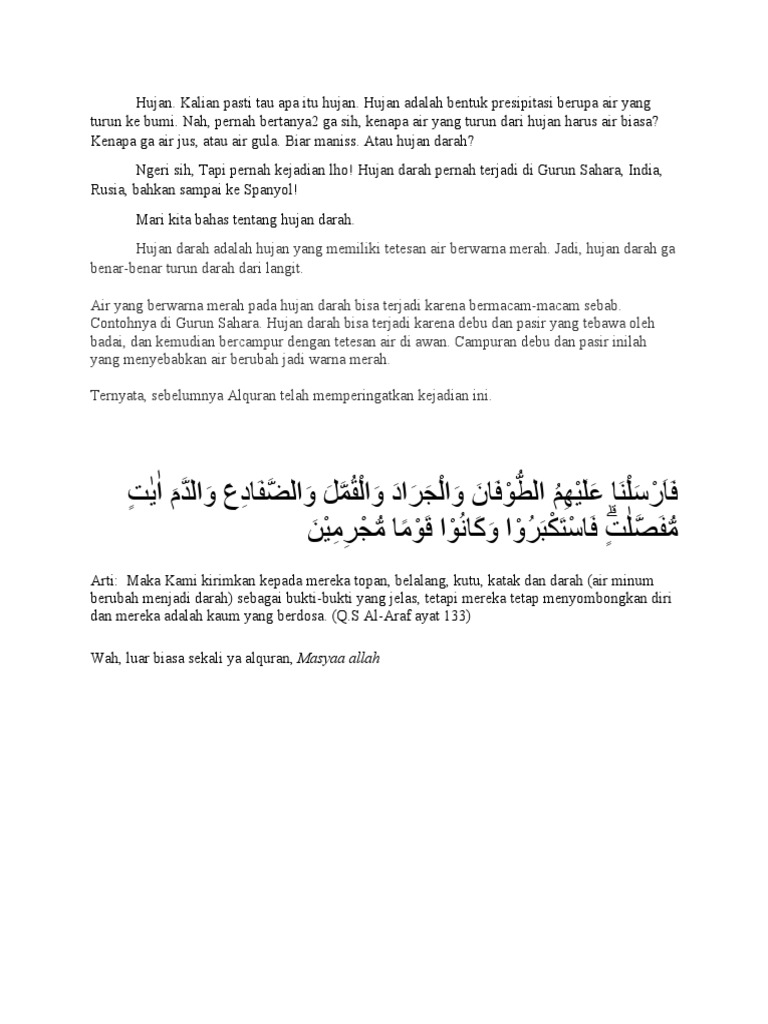 TADA 6 (Hujan Darah) | PDF