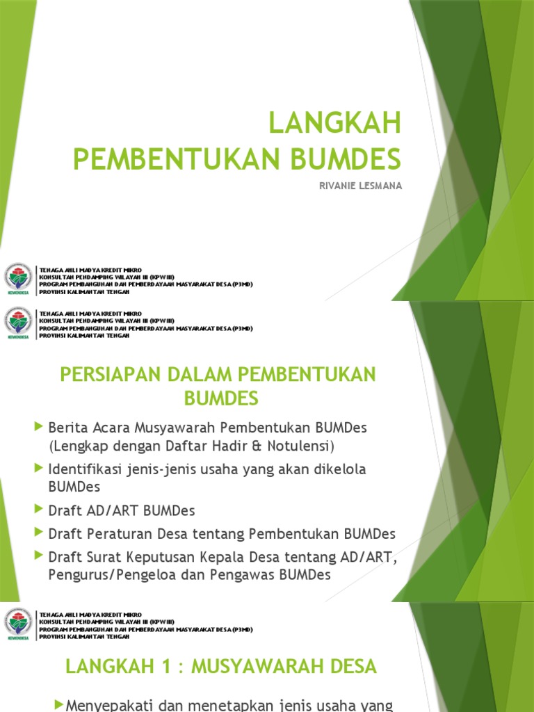 Penyusunan Draft AD - ART & Perdes BUMDes | PDF