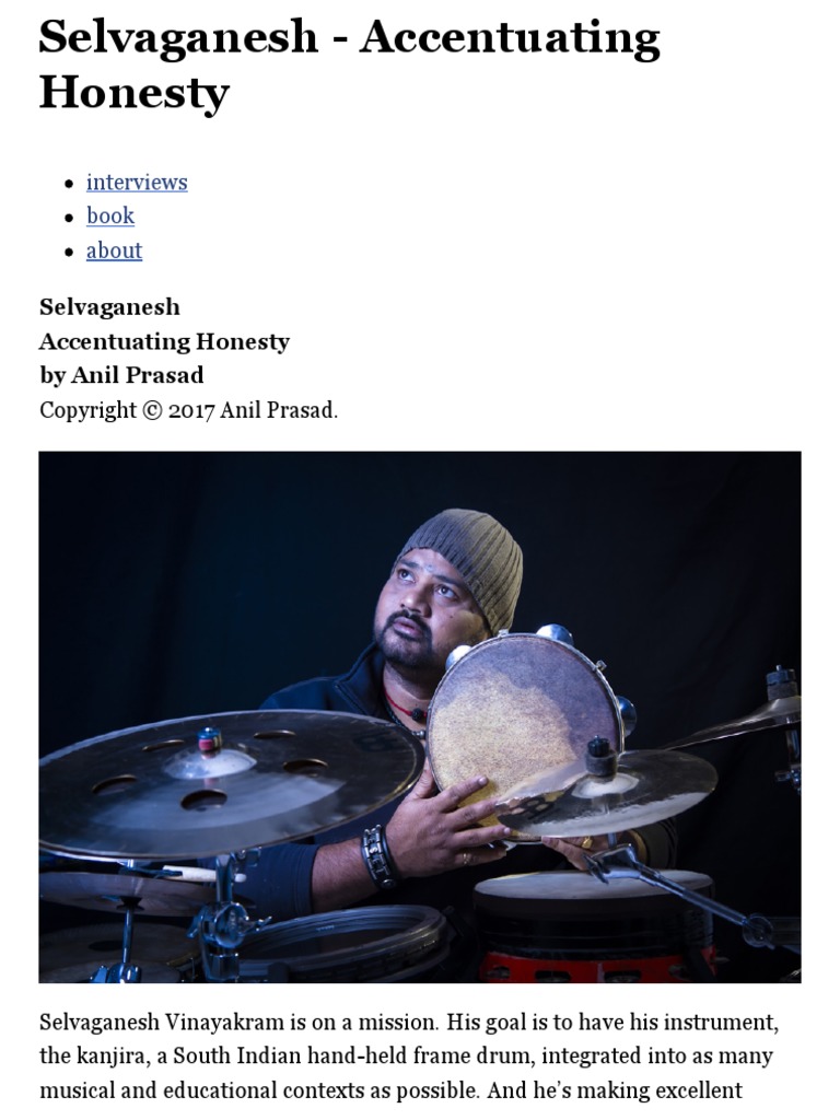 Innerviews: Selvaganesh - Accentuating Honesty | PDF